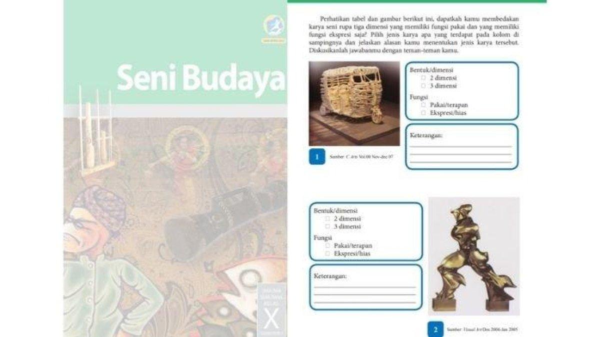 Soal & Kunci Jawaban Seni Budaya Kelas 10 Halaman 39-42: Jenis Karya, Dimensi, dan Fungsi ...