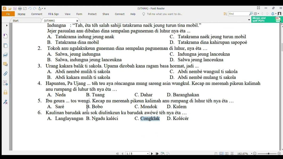 Soal & Kunci Jawaban Bahasa Sunda Kelas 9 SMP/MTS Kurikulum Merdeka, Tempat Miara Lauk di ...