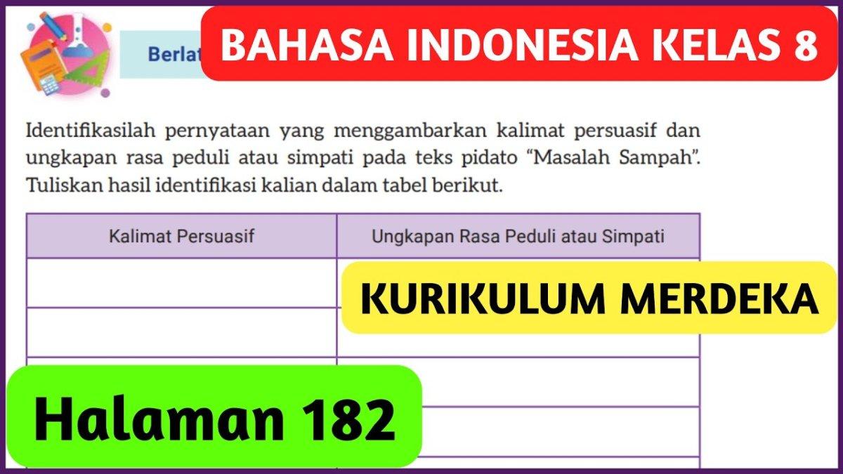 Soal & Kunci Jawaban Bahasa Indonesia Kelas 8 SMP Halaman 182 Kurikulum ...