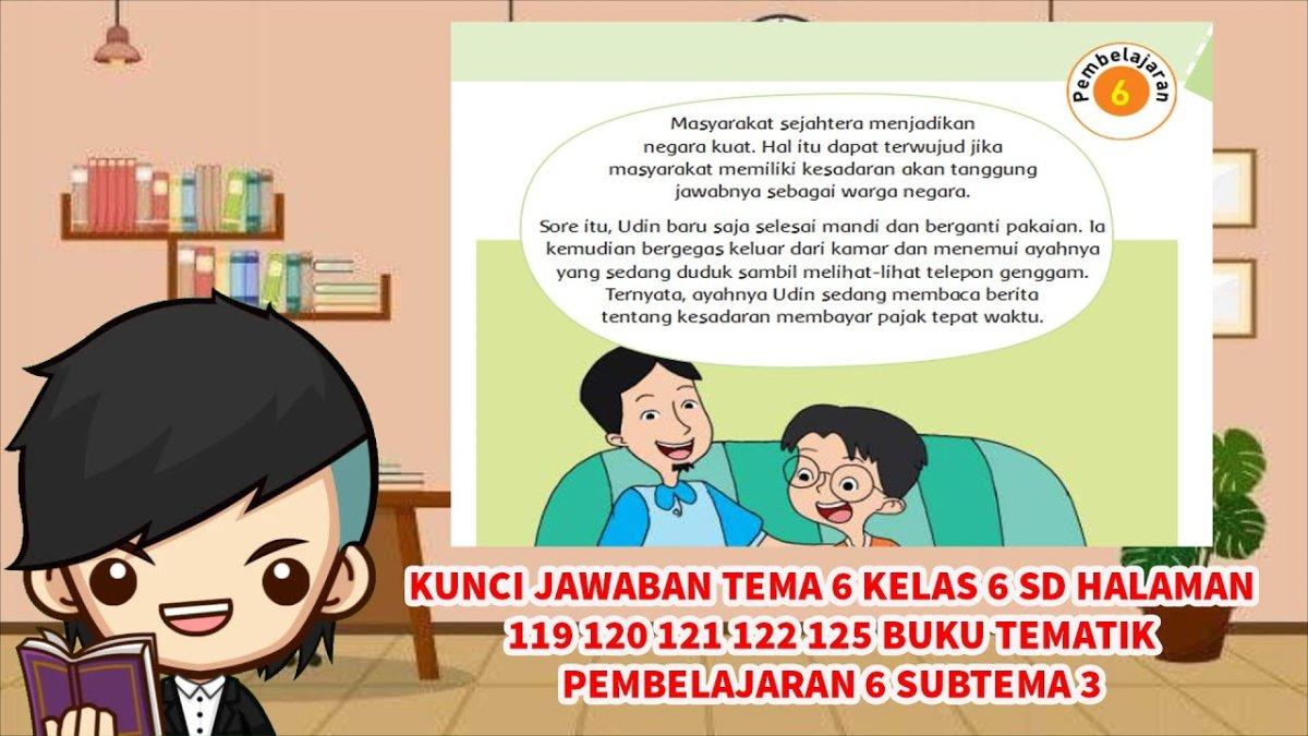 Soal & Kunci Jawaban PAI Kelas 6 SD Halaman 119 Bab 6: Bentuk Karunia Allah SWT Munurut Q.S. al ...