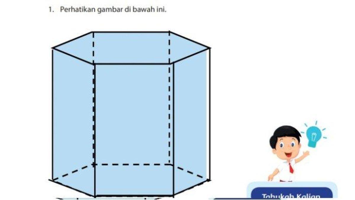 Soal & Kunci Jawaban Matematika Kelas 6 SD Halaman 91 92: Amati Bangun Prisma, Hitung Jumlah ...