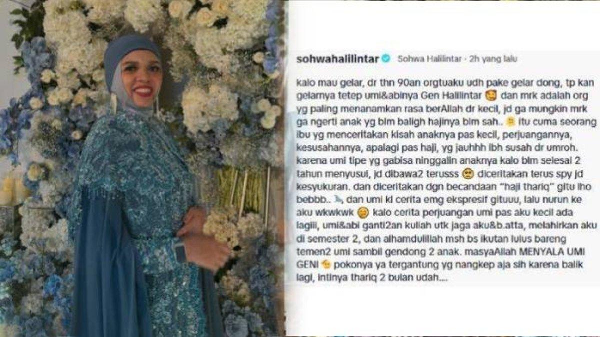 Ucapan Geni Faruk Soal Thariq Haji di Usia 2 Bulan Viral, Sohwa ...