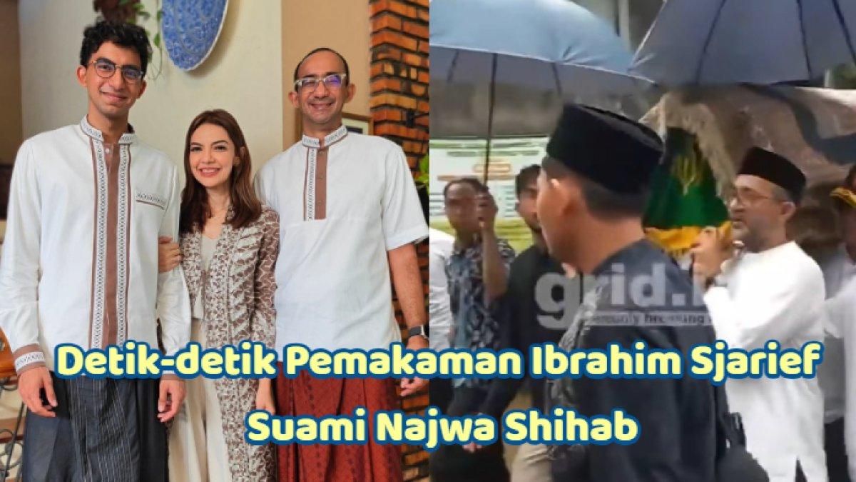 Detik-detik Pemakaman Suami Najwa Shihab, Diwarnai Hujan, Izzat Assegaf Gotong Keranda Jenazah ...