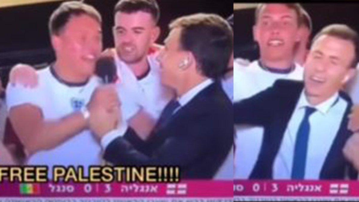 Beraninya Suporter Timnas Inggris saat Diwawancara TV Israel Teriak ...