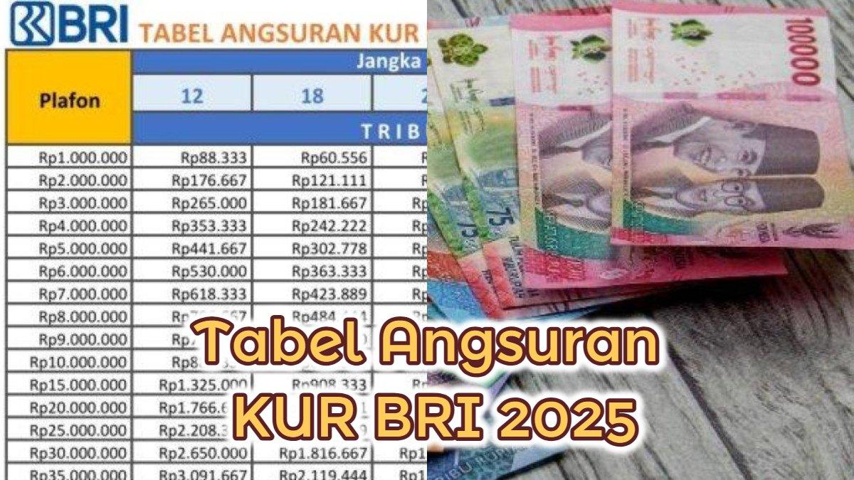Tabel Cicilan KUR BRI 2025, Cek Angsuran Pinjam Rp1- 50 Juta Tenor 1-5 Tahun, Ini Cara Ajukan ...
