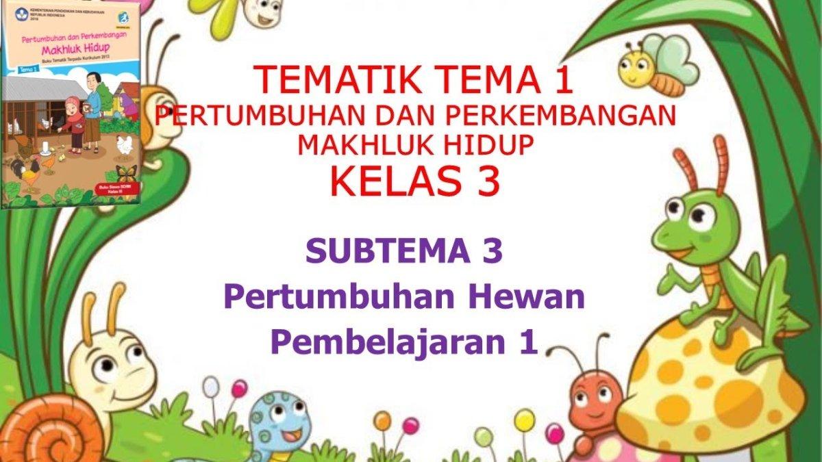 Soal & Kunci Jawaban Buku Tematik 1 Subtema 3 Kelas 3 SD Pembelajaran 1 Halaman 99 - 107 ...