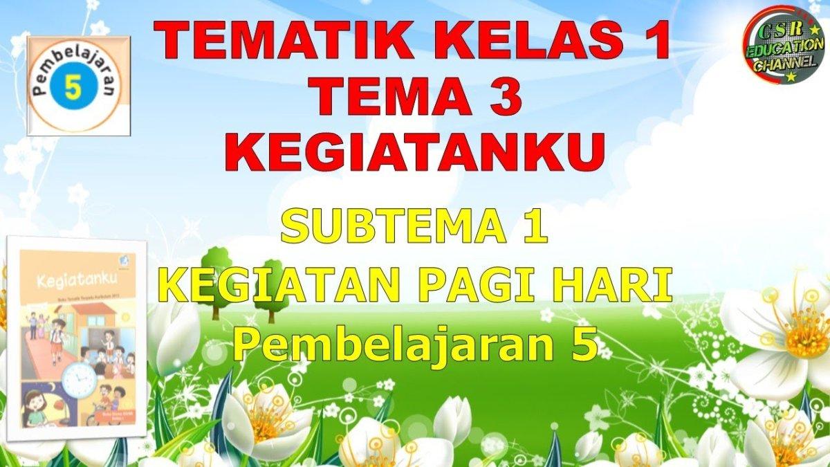 Soal & Kunci Jawaban Tematik 3 Subtema 1 Kelas 1 SD Pembelajaran 5 Halaman 32 33 34 35 dan 36 ...