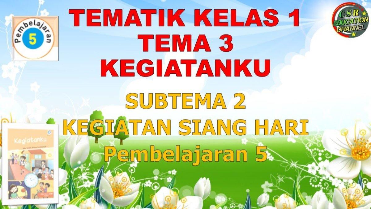 Soal & Kunci Jawaban Tematik 3 Subtema 2 Kelas 1 SD Pembelajaran 5 Halaman 65 66 67 dan 68 ...