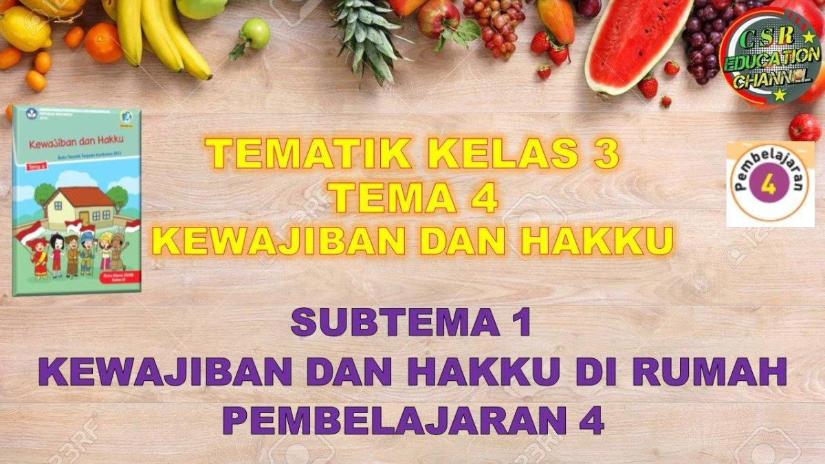 Soal & Kunci Jawaban Tematik 4 Subtema 1 Kelas 3 SD Pembelajaran 4 Halaman 25 26 27 28 29 30 dan ...