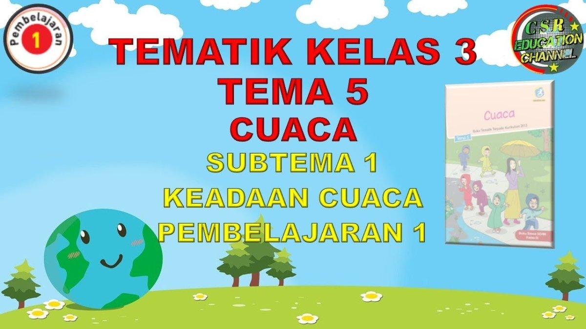Soal & Kunci Jawaban Tematik 5 Subtema 1 Kelas 3 SD Pembelajaran 1 Halaman 3 4 5 6 7 dan 8 ...