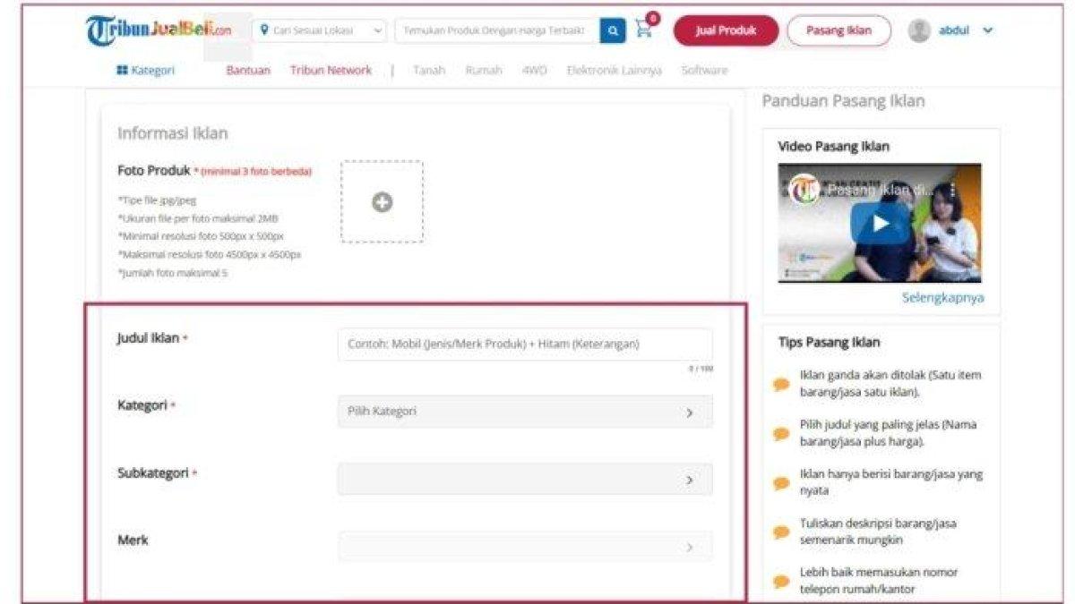 INGIN Pasang Iklan di TribunJualBeli? Yuk Simak Cara Mudah Pasang Iklan Gratis dan Berbayar ...