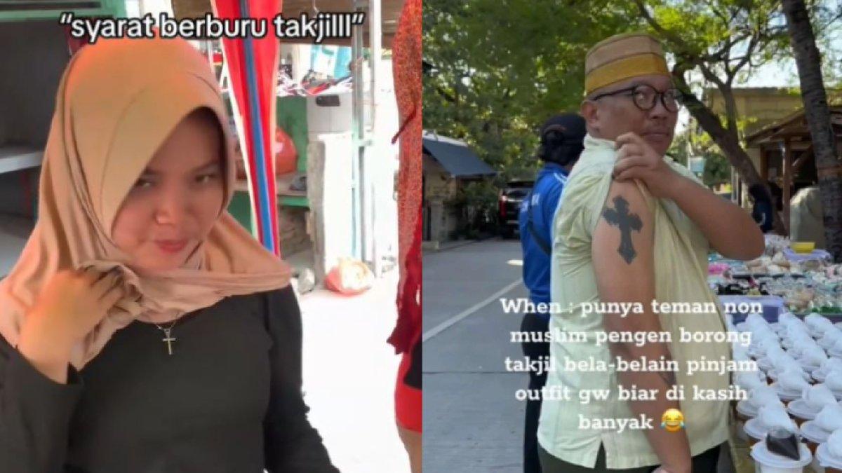 Heboh Aksi Umat Nonis Menyamar Demi Berburu Takjil, Ada yang Berhijab hingga Bergaya Bak Pak ...