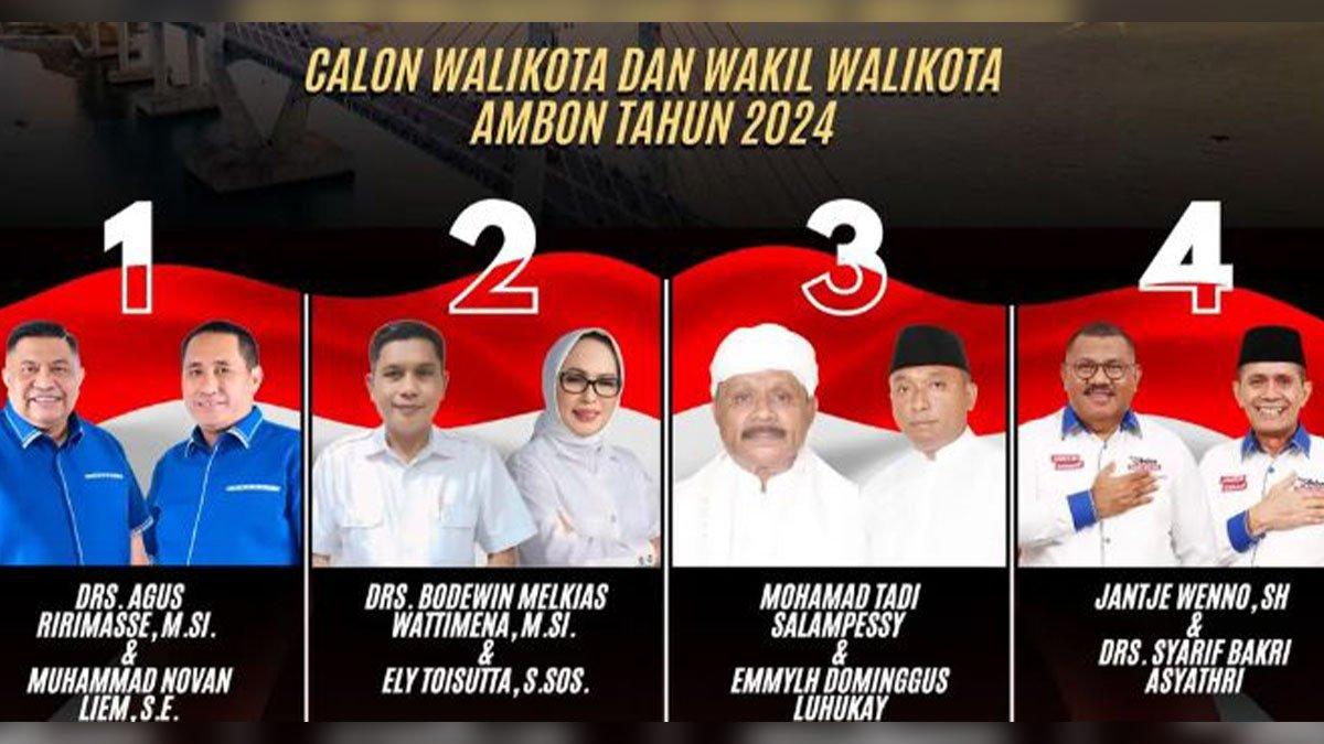 Harta 4 Calon Wali Kota di Pilkada Ambon 2024, Agus vs Bodewin vs Tadi vs Jantje, Siapa Terkaya ...