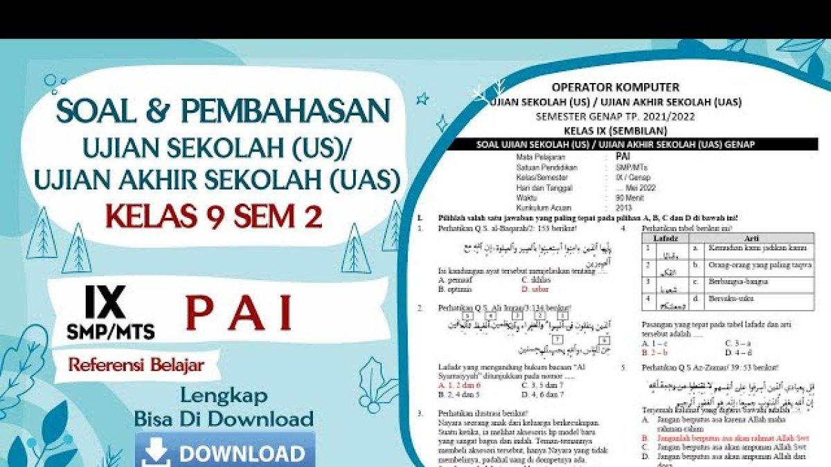 50 Soal & Kunci Jawaban Agama Islam Kelas 9 SMP Semester 2: Iman Kepada Hari Kiamat Termasuk ...