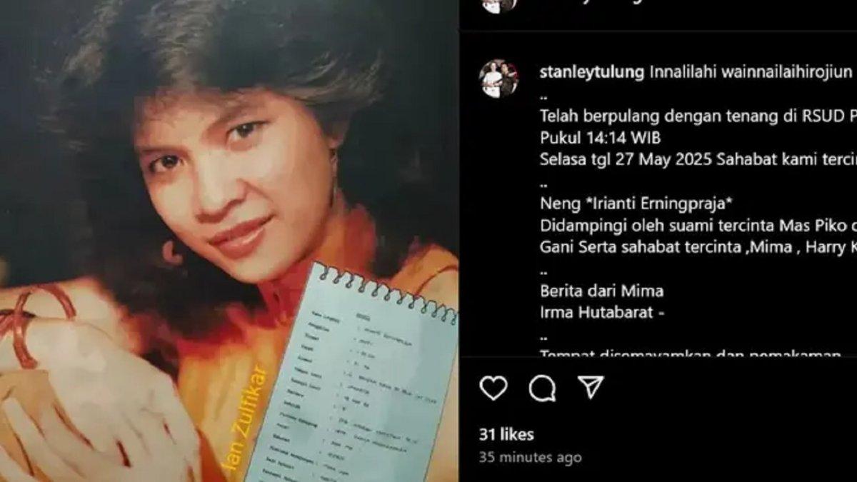 Irianti Erningpradja Meninggal karena Sakit Apa? Inilah Riwayat Anak Menteri Era Presiden ...