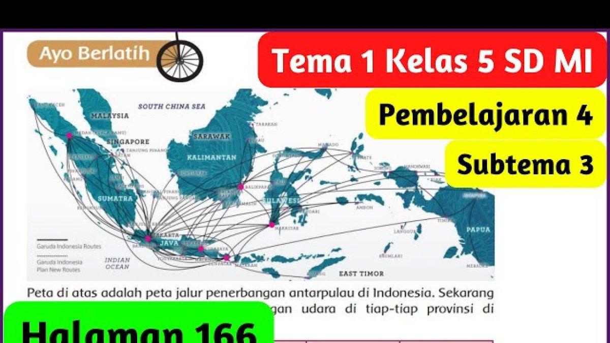 Soal & Kunci Jawaban Buku Tematik Tema 1 Kelas 5 SD Halaman 166 : Lapangan Udara di Tiap ...