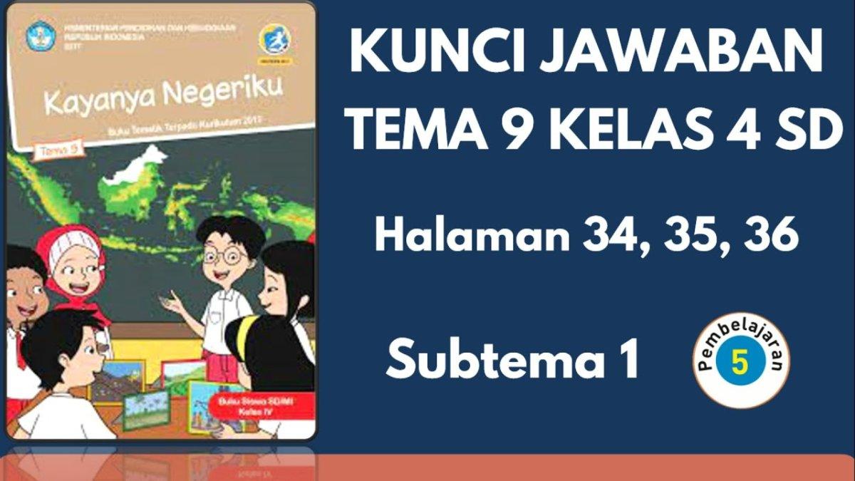 Soal & Kunci Jawaban Tematik Tema 9 Kelas 4 SD Halaman 34 dan 35 : Lagu “Hijau Rumahku Hijau ...