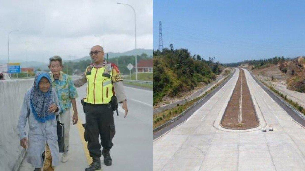 VIRAL Demi Temui Cucu, Kakek Nenek Ini Nekat Jalan Kaki di Tol ... VIRAL Demi Temui Cucu, Kakek Nenek Ini Nekat Jalan Kaki di Tol ...