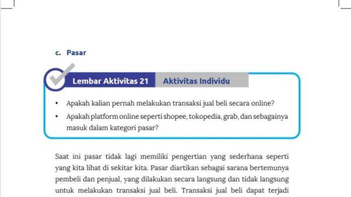 Apa Kalian Pernah Transaksi Jual Beli Secara Online? Kunci Jawaban IPS ...
