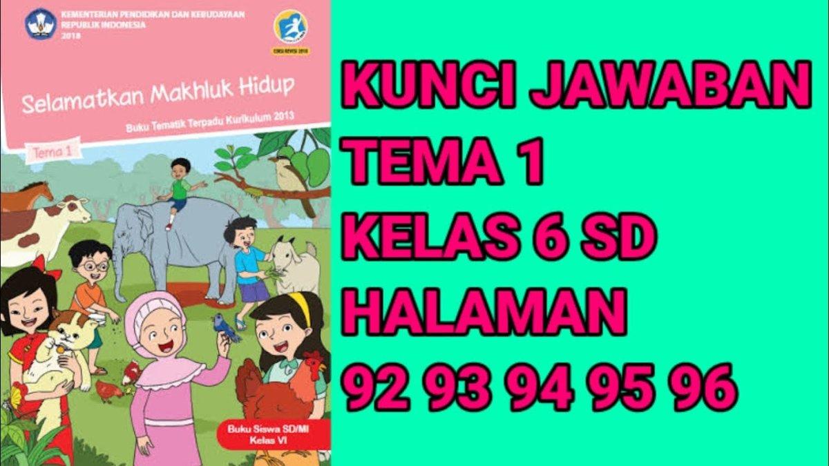 Soal & Kunci Jawaban Tema 1 Kelas 6 SD Halaman 92,93,94,95,96 dan 97 : Nilai Sila Keempat ...