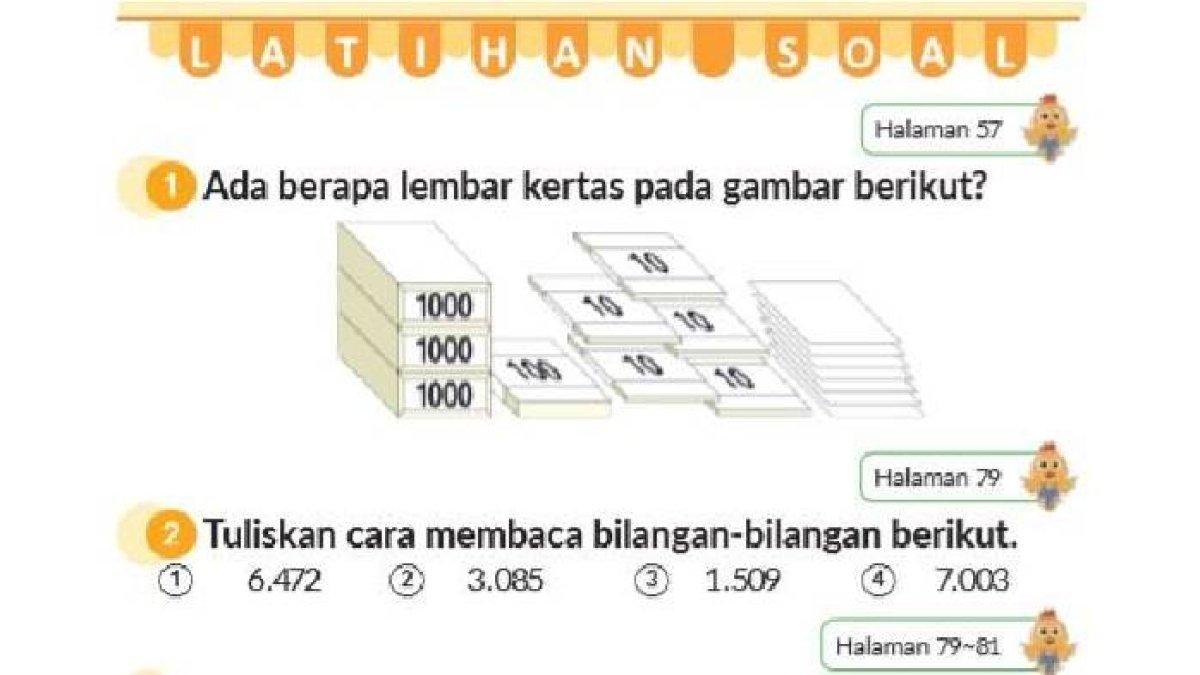 SOAL & KUNCI JAWABAN Pelajaran Matematika Kurikulum Merdeka Kelas 2 Hal 82, Hitung Kertas di ...
