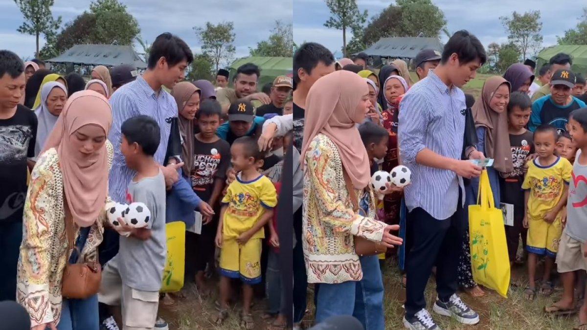 Terekam Momen Rizky Billar & Lesti Kejora dengan Korban Gempa Cianjur, Ayah Kejora Mendampingi ...