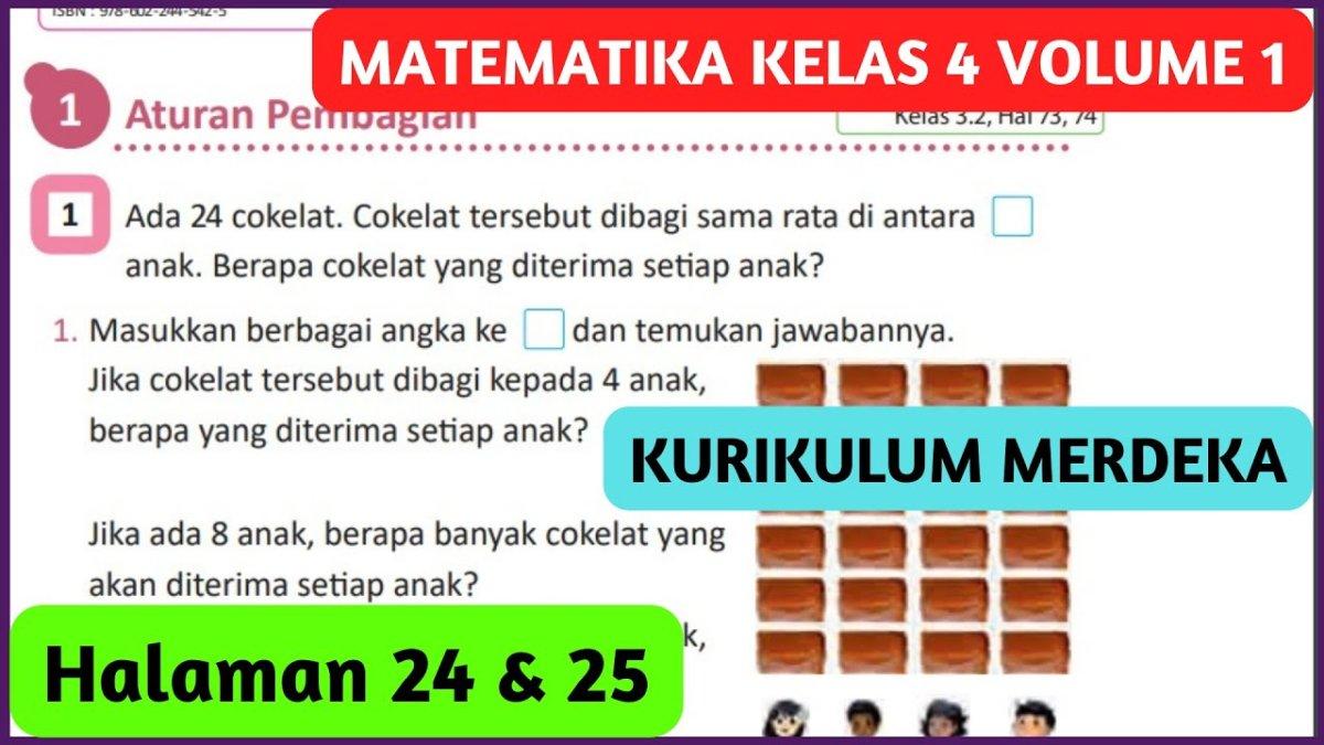 Soal & Kunci Jawaban Matematika Kelas 4 SD Halaman 25 : Aturan Pembagian - Tribunnewsmaker.com