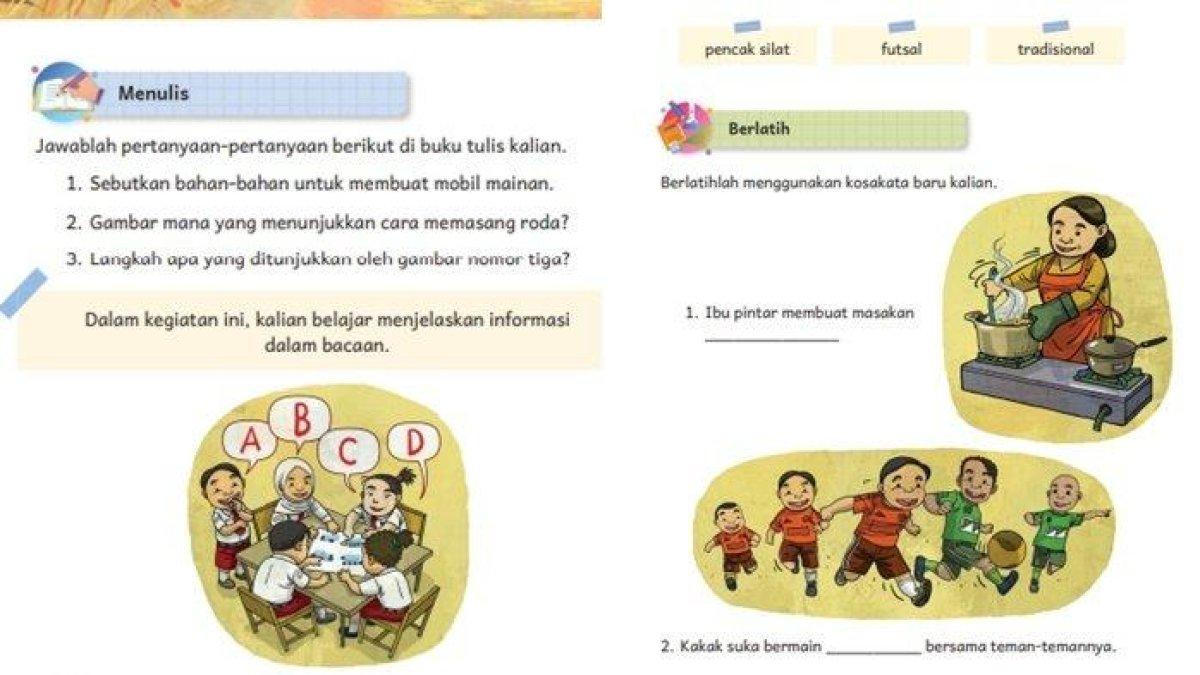 Soal & Kunci Jawaban Bahasa Indonesia Kelas 2 SD Halaman 182 186 ...