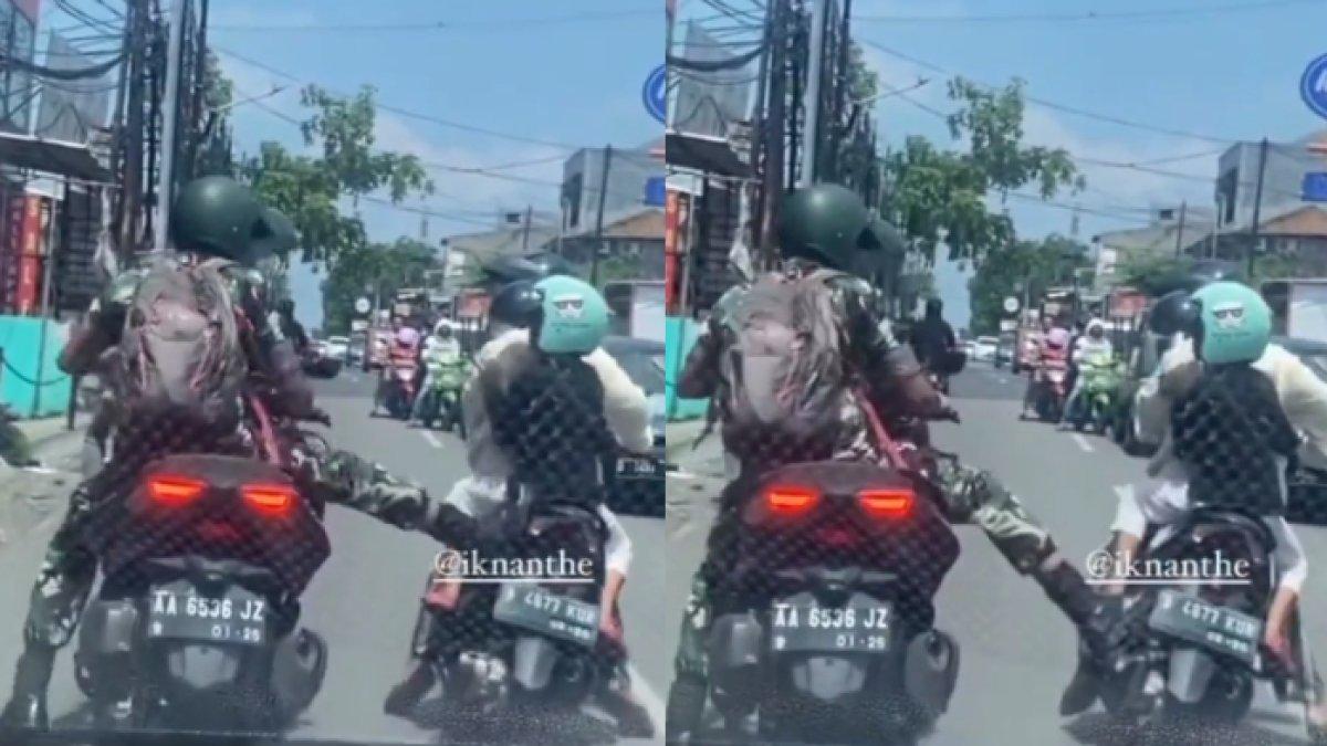 ASTAGFIRULLAH! Hanya Karena Rem Mendadak, TNI Ini Tega Tendang Pemotor Ibu-ibu, Trending di ...