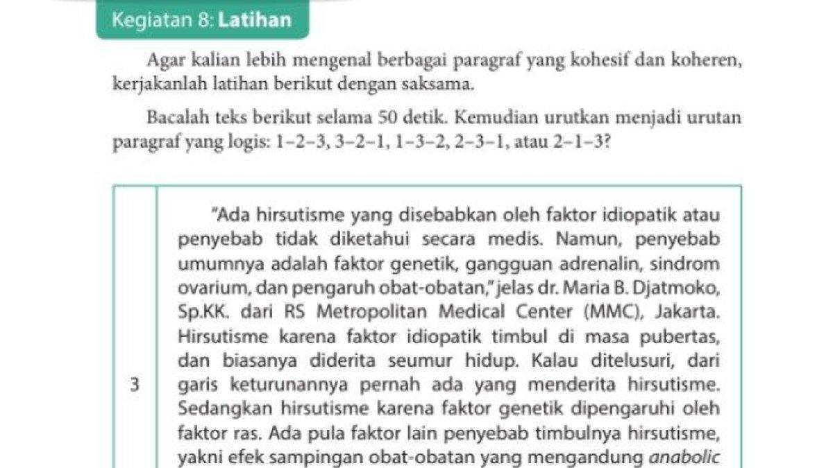 Urutkan Menjadi Paragraf yang Logis, Kunci Jawaban Bahasa Indonesia ...