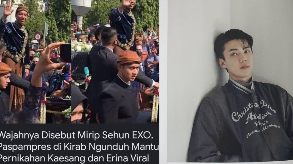 Wajah Mirip Sehun EXO, Paspampres di Nikahan Kaesang Viral, Identitas ...