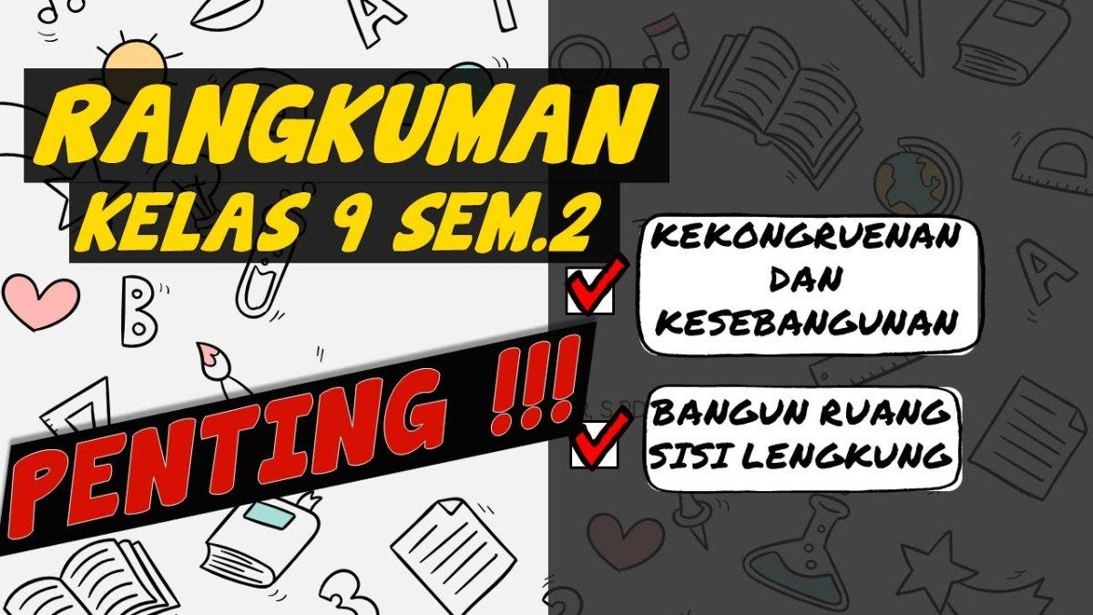20 Soal & Kunci Jawaban Matematika Kelas 9 SMP Semester 2: Rumus ...