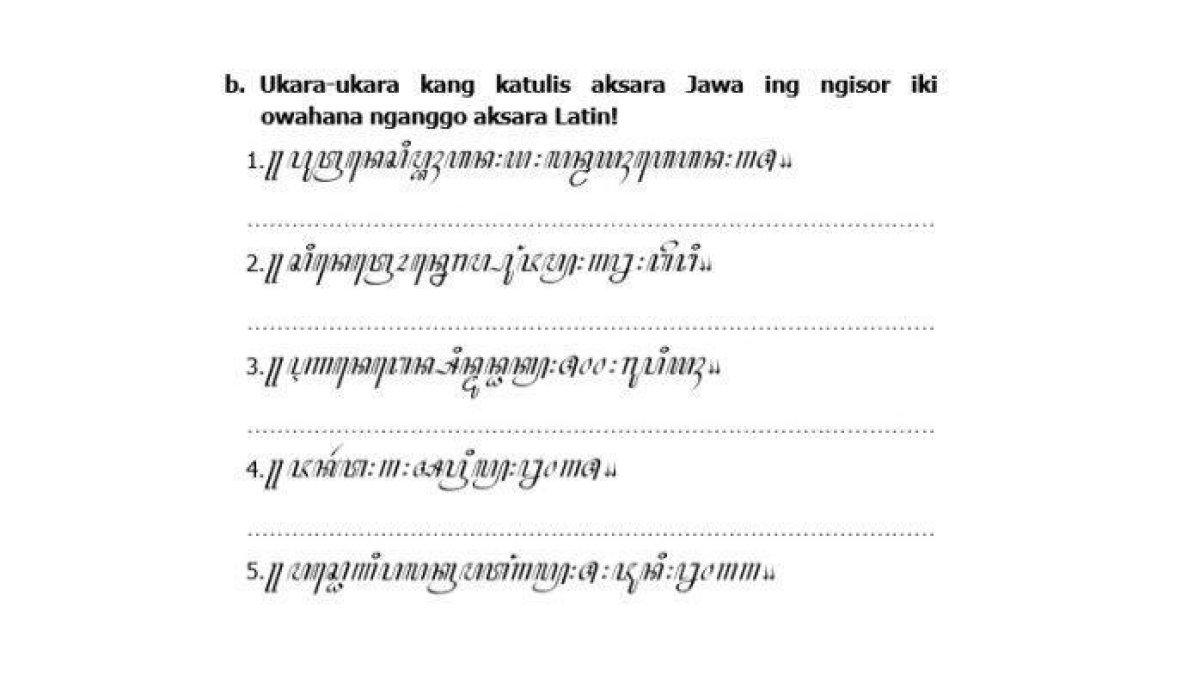 Soal & Kunci Jawaban Bahasa Jawa SMP Kelas 9: Halaman 19 Kirtya Basa Aksara Jawa ...