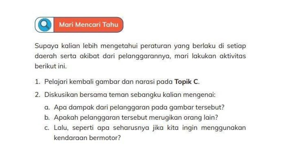 Kunci Jawaban IPAS Kelas 4 SD Hal 208: Apa Seharusnya jika Ingin Menggunakan Kendaraan Bermotor ...