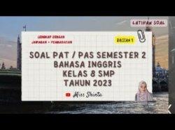 30 Soal & Kunci Jawaban Bahasa Inggris Kelas 8 SMP Semester 2 :The Word ‘He’ Means Refers To ...