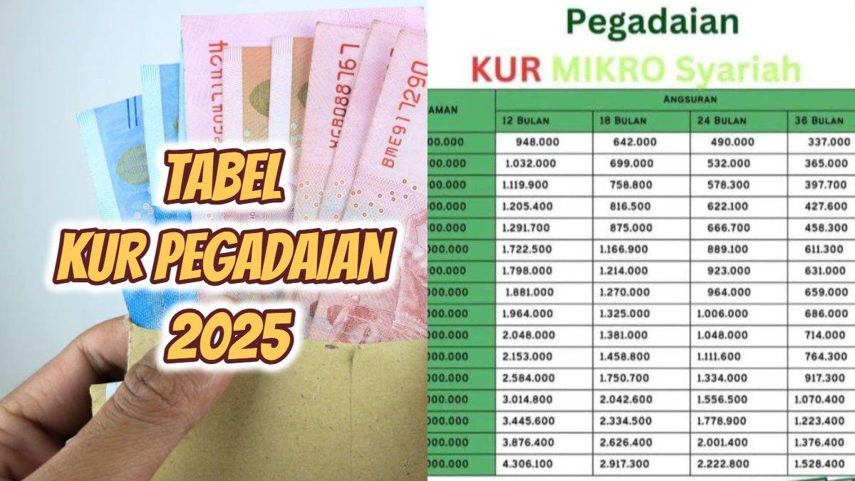 Tabel KUR Pegadaian 2025, Cek Cicilan KUR Syariah Rp1-50 Juta, Ini Ketentuan Pinjaman Agar Dana ...