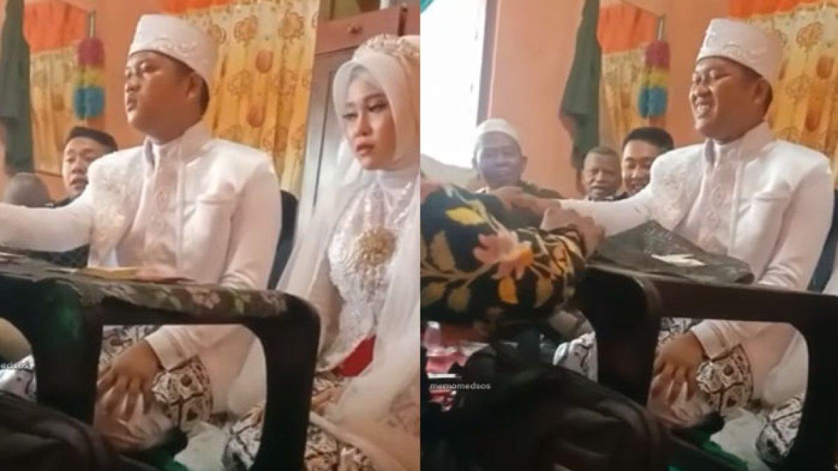 BRAKK! Meja Akad Mendadak Pecah, Pengantin Pria Terlalu Semangat Ijab Kabul, Salah Gerakkan ...