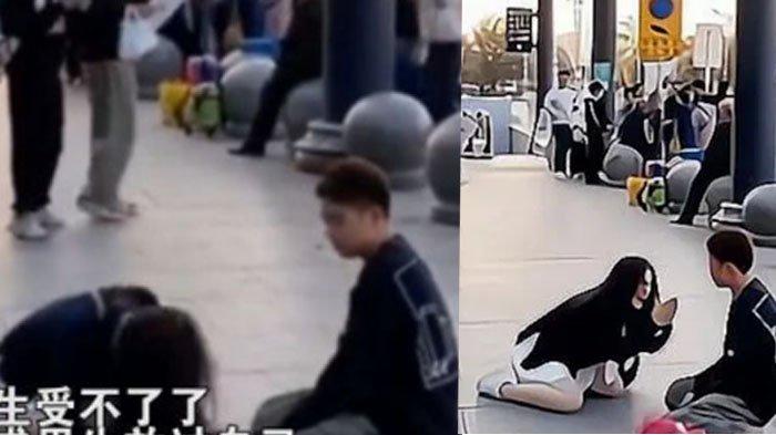 Ku Mohon Nyerah Saja Wanita Ini Nangis Berlutut Depan Pria Di Jalan