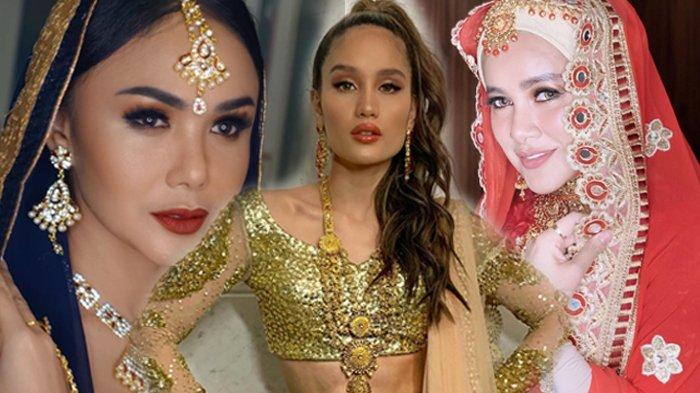 Potret Cantik 7 Artis dalam Balutan Sari India Rayakan Diwali, Raline ...