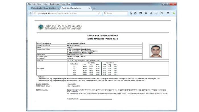 UNP Telah Umumkan Hasil Seleksi Jalur Mandiri, Cek Link dengan Akses ...