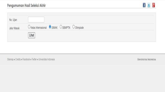 Lihat Hasil Seleksi SIMAK UI 2022 di Laman Penerimaan.ui.ac.id ...