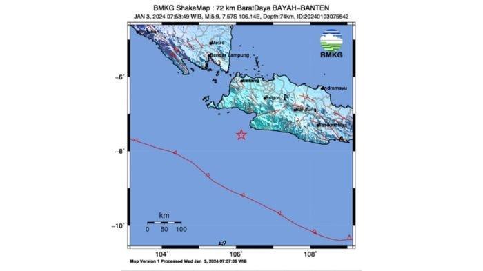 Gempa Magnitudo 5,9 Guncang Banten Pagi Ini, Tidak Berpotensi Tsunami - Tribunpadang.com
