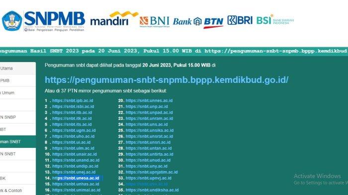 Satu Jam Jelang Pengumuman SNBT 2023, Cek Link 37 PTN Mirror untuk ...