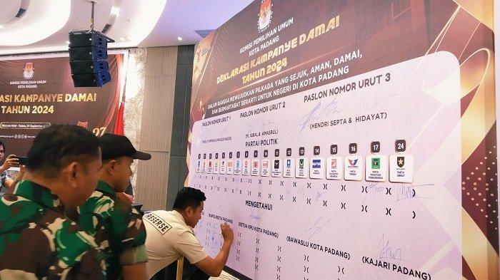 KPU Padang Gelar Deklarasi Kampanye Damai, Minta Paslon Patuh Aturan Selama Kampanye ...