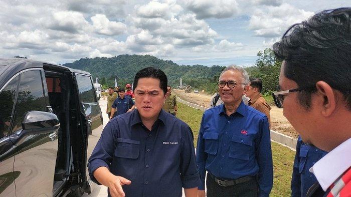 Menteri Bumn Erick Thohir Tinjau Pembangunan Jalan Tol Padang Sicincin