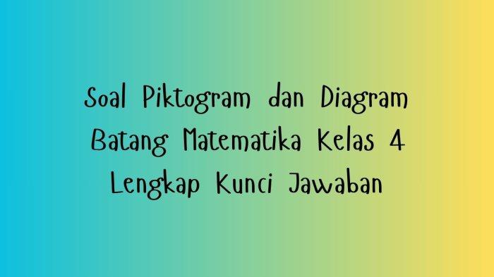 15 Soal Piktogram dan Diagram Batang Matematika Kelas 4 Lengkap Kunci ...