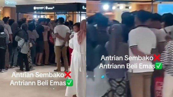 Viral! Puluhan Warga Rebutan Antrean Beli Emas Antam di Mal, Meski Harga Sedang Naik ...