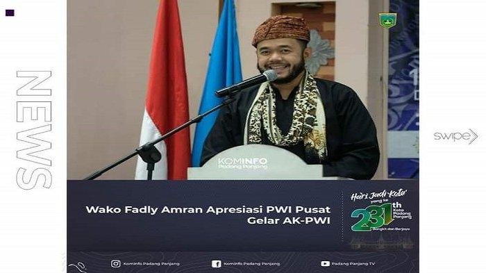Wali Kota Padang Panjang Fadly Amran Apresiasi PWI Pusat Gelar AK-PWI ...