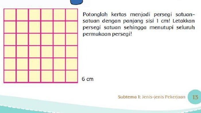 Jika Seluruh Persegi Satuan yang Menutupi Persegi Menyatakan Luas ...