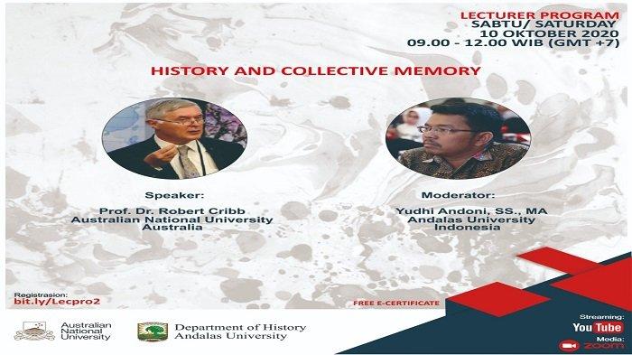 Prodi Sejarah FIB Unand Gelar Webinar: History and Collective Memory ...